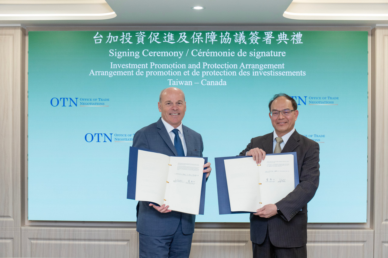 Taiwan and Canada sign the Foreign Investment Promotion and Protection ...