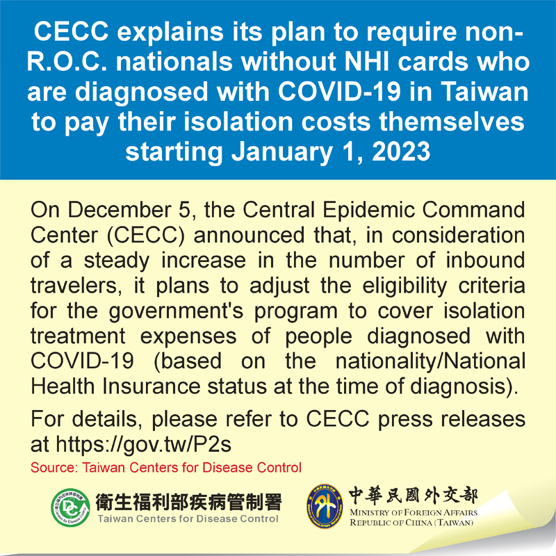 CECC explains its plan to require non-R.O.C. n... - Taipei Economic and ...